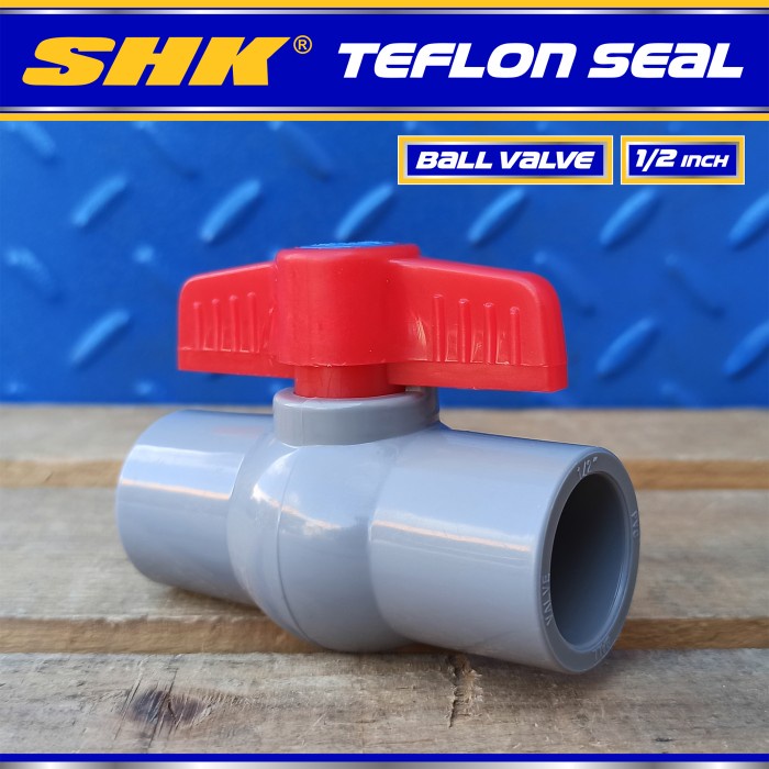 Jual Ball Valve PVCBV 1/2 SHK Polos Stop Kran Plastik PVC TEFLON SEAL | Shopee Indonesia