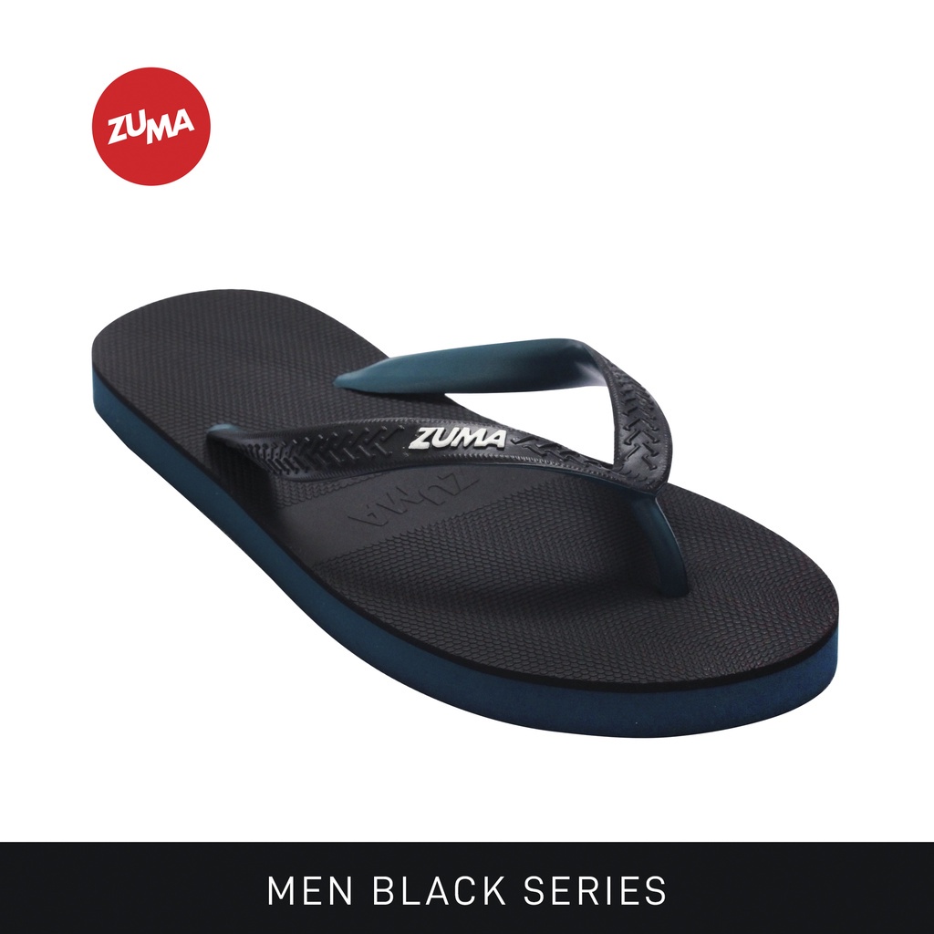 Jual Zuma Men Black Series 7 Turquoise, Sandal Jepit Pria Karet Polos ...