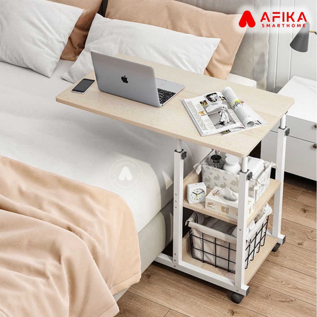 Jual Meja Laptop Kerja Adjustable Desk dengan 2 Rak Desain Bentuk C ...