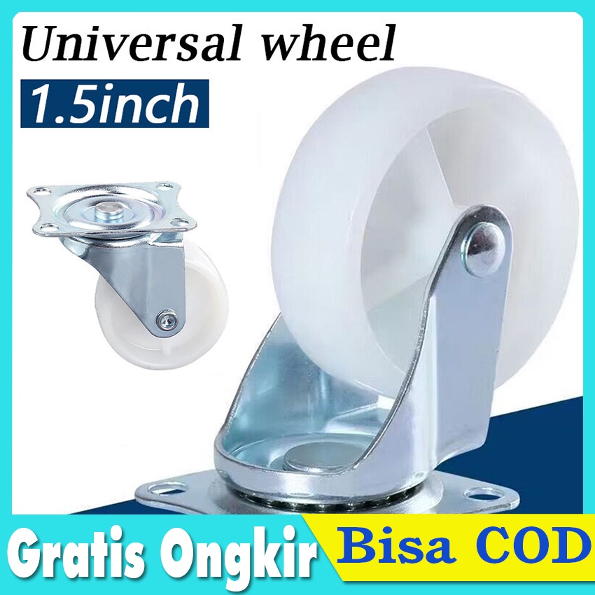 Jual Roda Plastik Putih 1 INCH Hidup/Roda 1 Lemari Etalase Nakas ...