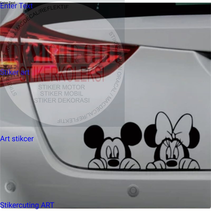 Jual Stiker cuting PROMO STIKER MOBIL STICKER CUTTING MICKEY MOUSE ...