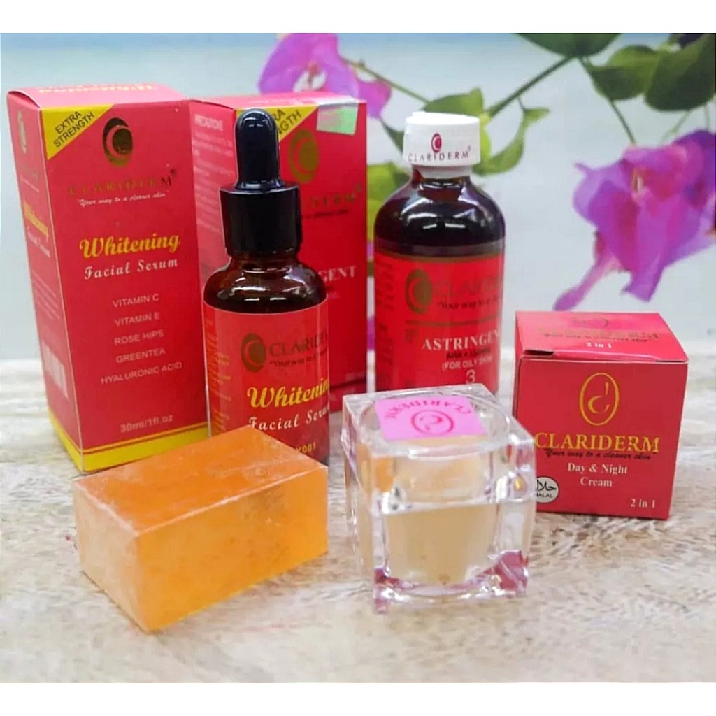 Jual DBS _ Paket 4 in 1 Clariderm Plus Sabun Whitening ( Serum - Toner ...