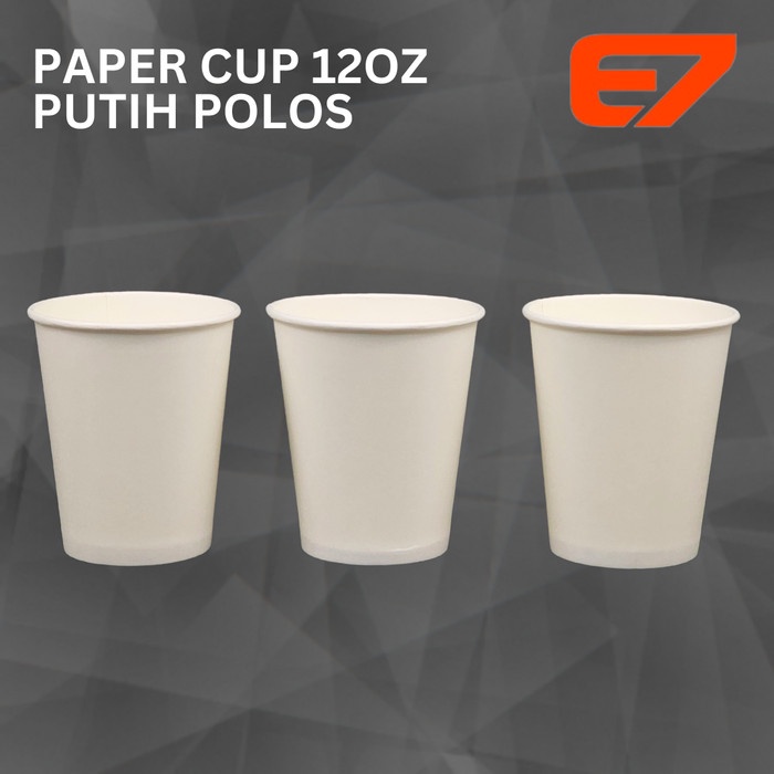 Jual Paper Cup 12oz Putih Polos (Isi 50pcs) - Gelas Kertas, Hot Cup White, Gelas Kopi, Gelas ...