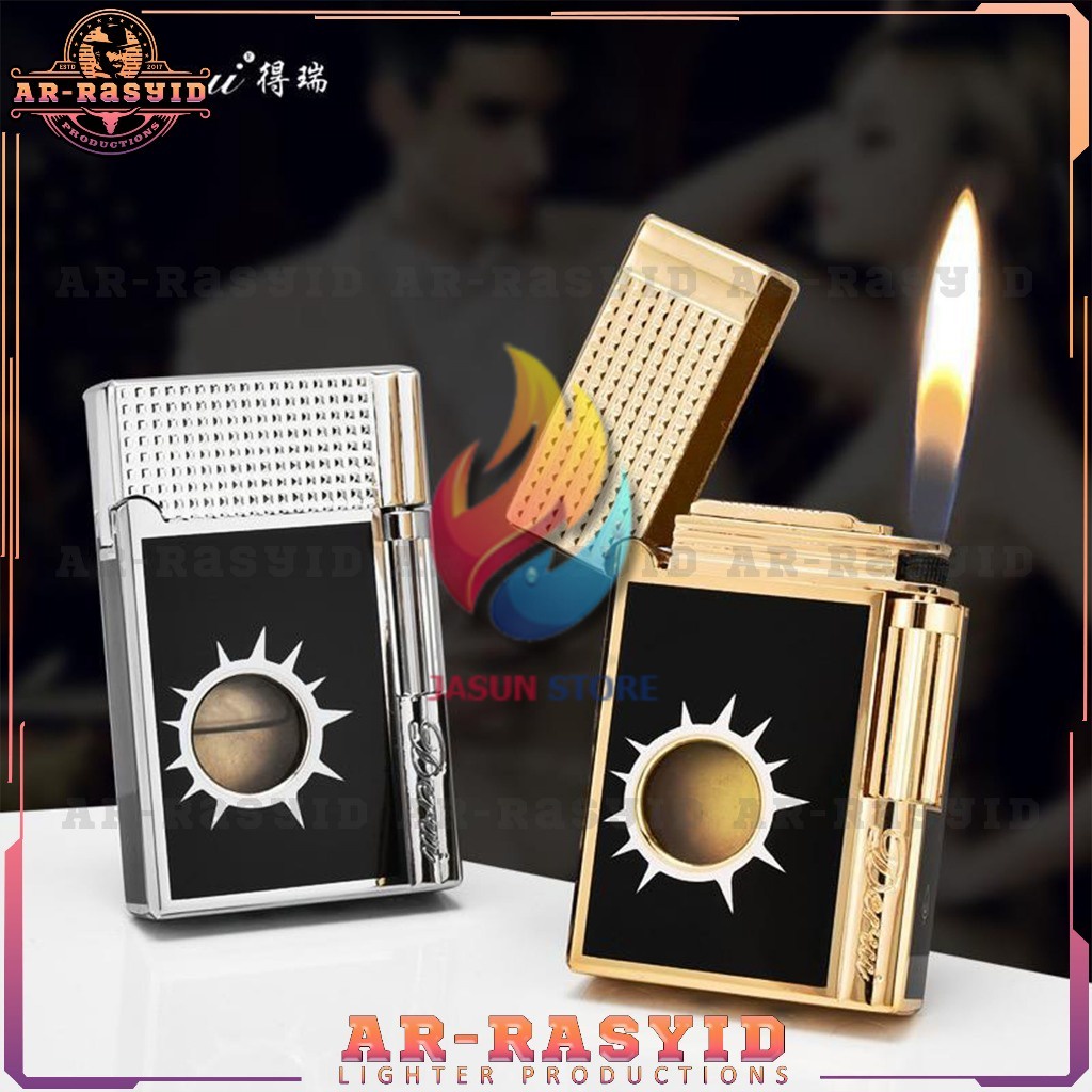 Jual TERBARU!! Korek Api Dupont Api Gas Black Ice Derui Lighter DR-1613 ...