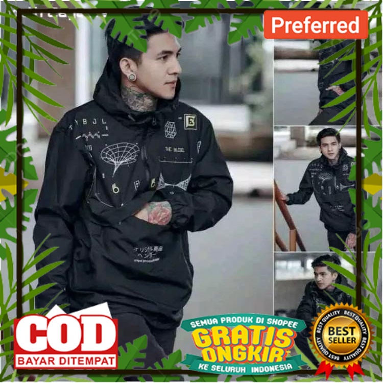 Jual JAKET PARASUT KEREN DESAIN MBOIS //JAKET CAGOUL PARASUT PRIA FULL ...