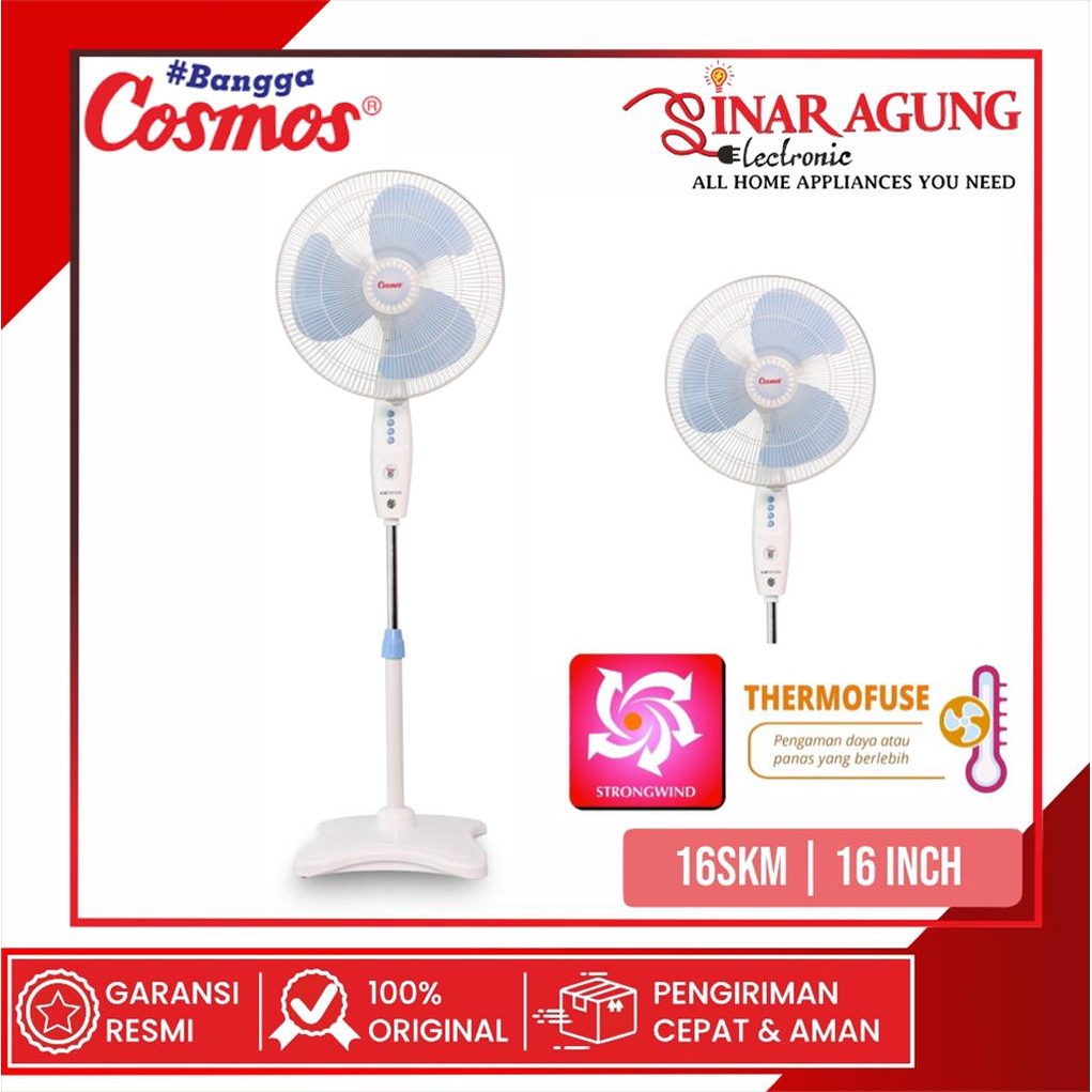 Jual [COD] KIPAS ANGIN BERDIRI / STAND FAN COSMOS 16SKM / 16-SKM (16 ...