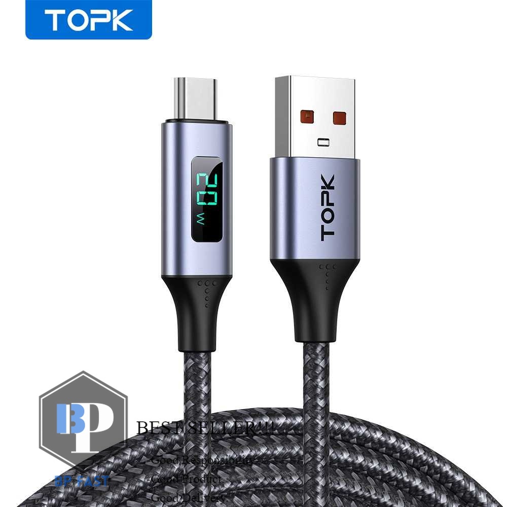 Jual Kabel Data USB Type C Multifungsi Fast Charging 3A 1M TOPK - CS0132 | Shopee Indonesia