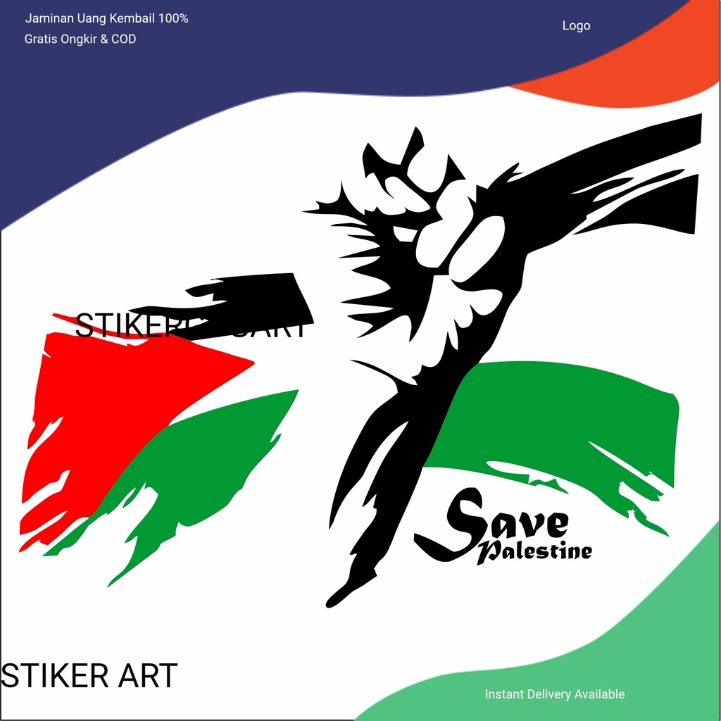 Jual Cutting Sticker Free Palestin Stiker Save palestina Bumper Mobil ...