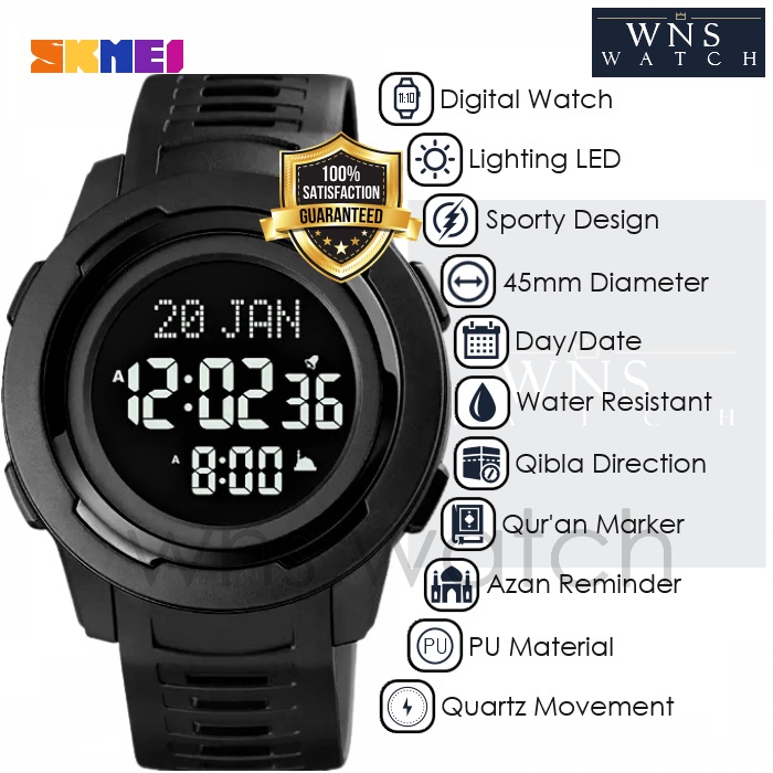 Jual COD [LIMITED] Jam Tangan Digital Pria Original Muslim Qibla ...