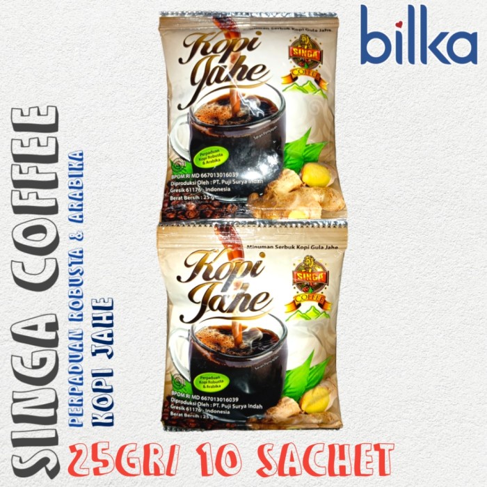 Jual SINGA Coffee Kopi Jahe 25gr/10sachet | Shopee Indonesia