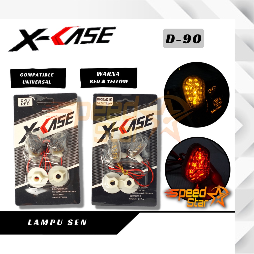 Jual Lampu Sen Mini XCASE D90 Lampu Sen Tempel Belakang Motor Universal ...