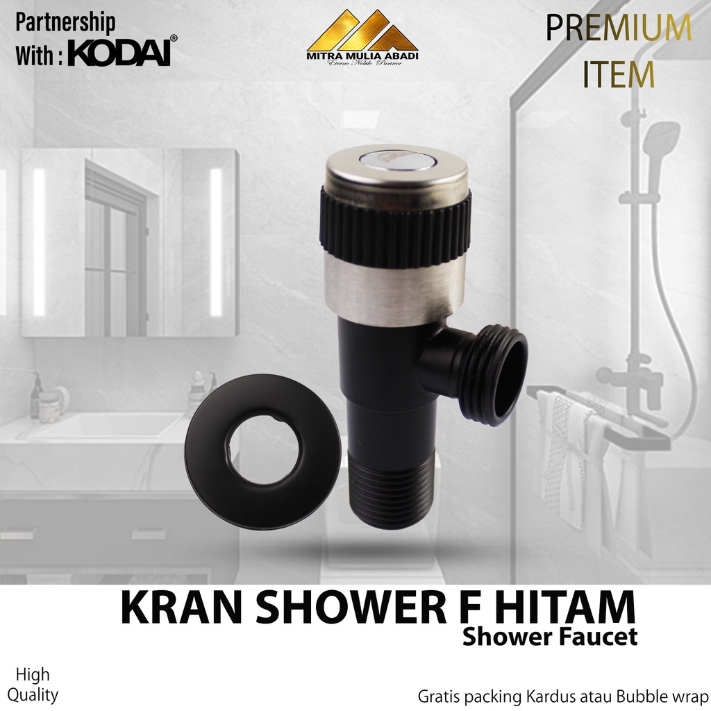 Jual Stop Kran Shower Single I Kran Shower Single Model "F" Hitam Sks ...