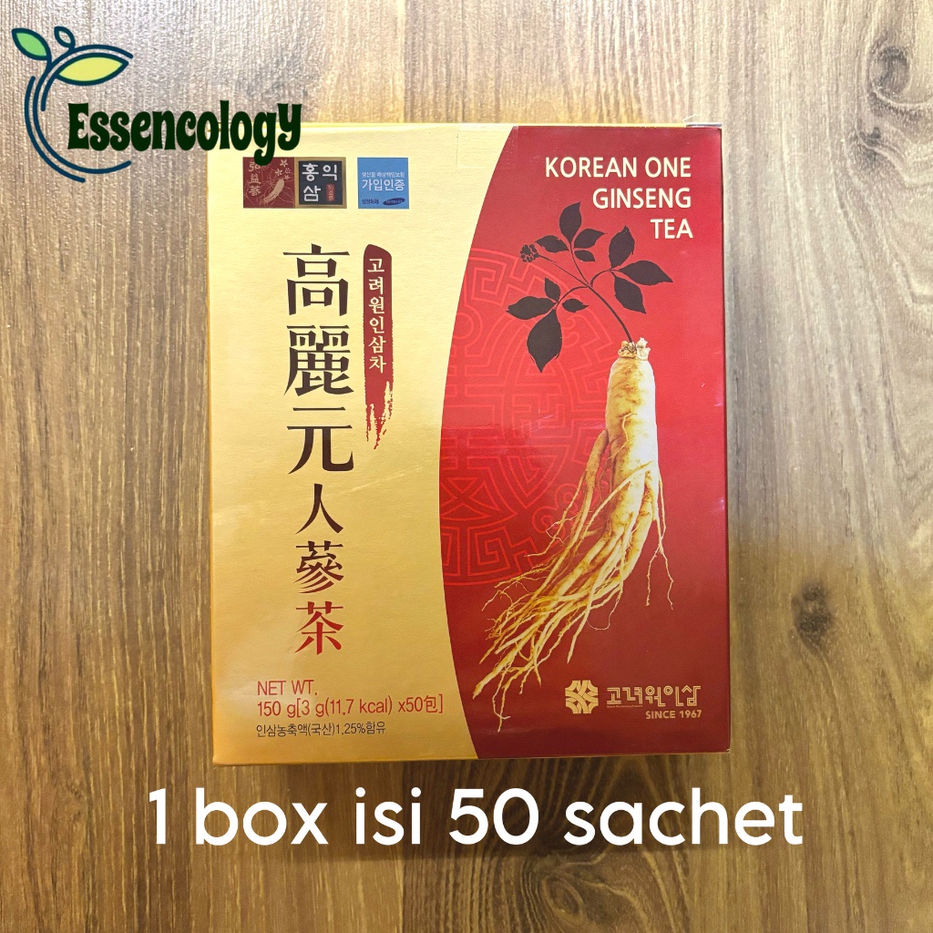 Jual Korean One Red Ginseng Tea - Teh Ginseng Korea - 1 Box isi 50 | Shopee Indonesia