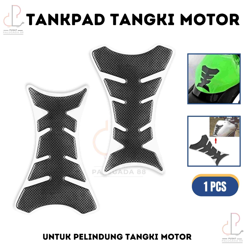Jual Tank Pad Stiker Tangki Motor Carbon Fiber Black Sticker Tangki ...
