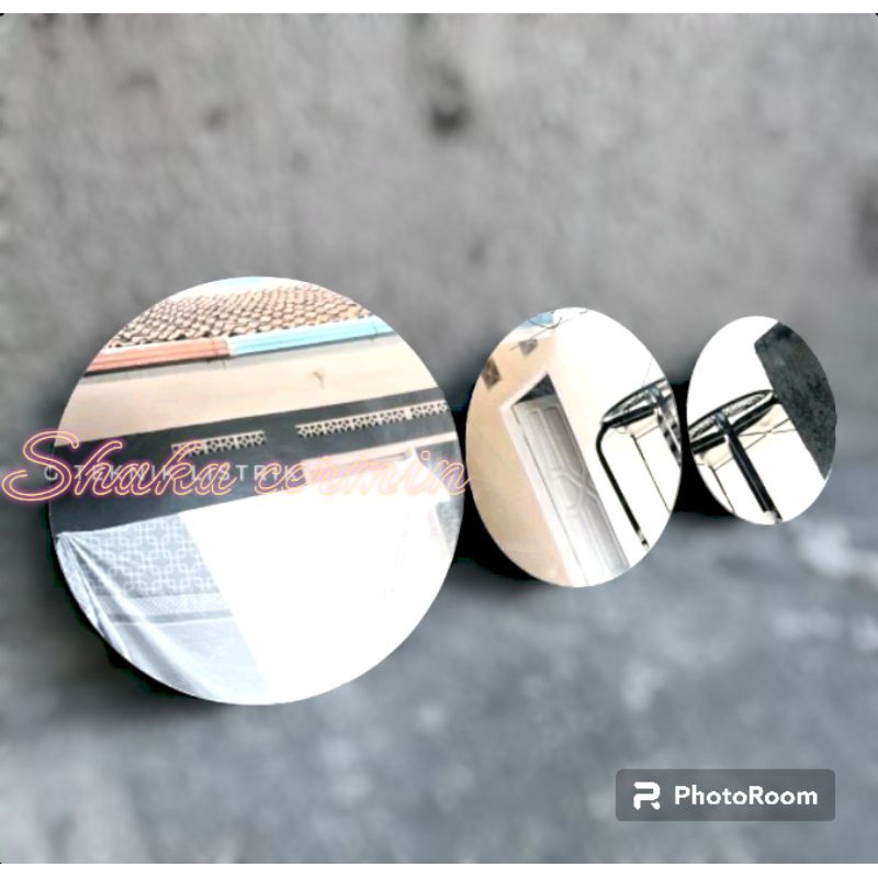 Jual (kaca cermin asli)cermin bulat aesthetic diameter 60cm | Shopee ...