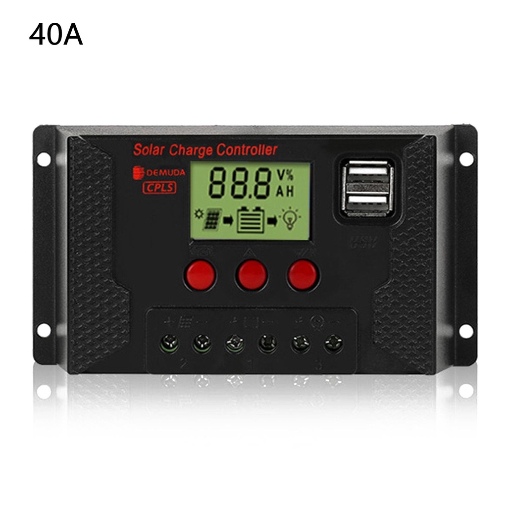 Jual Solar Charge Controller PWM Automatic Recognize 12V/24V 40A - CPLS - Black | Shopee Indonesia