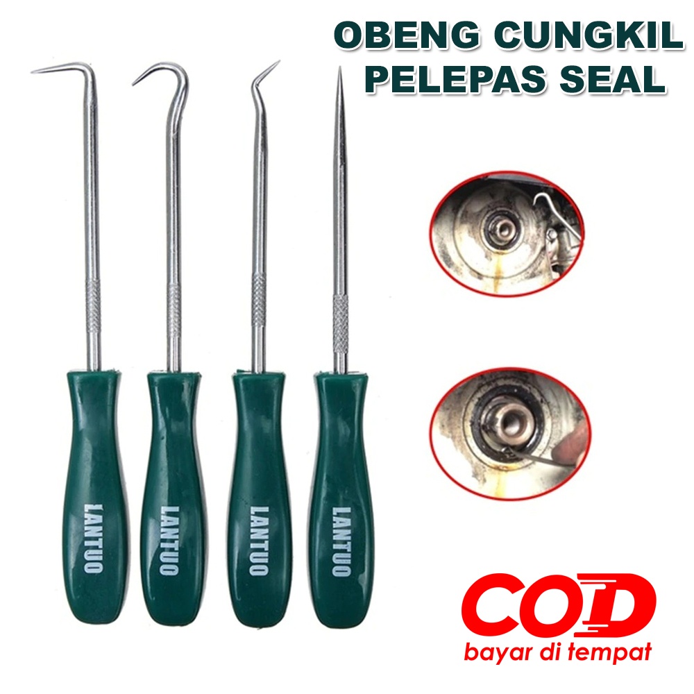 Jual Pick Hook 4 pcs set Alat obeng cungkil kait congkel seal gasket O ...
