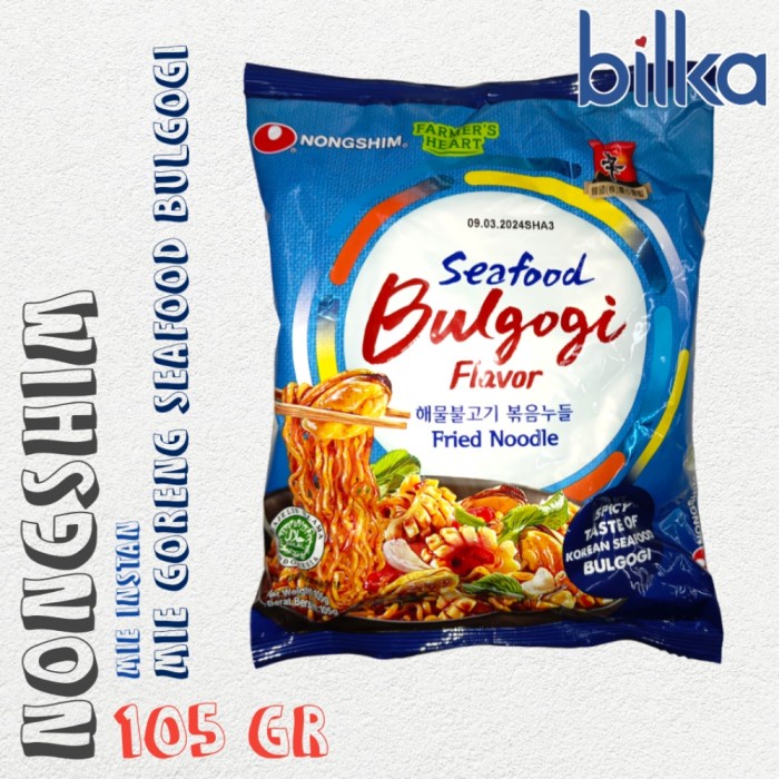 Jual NONGSHIM Mie Instan Goreng Seafood Bulgogi 105gr | Shopee Indonesia