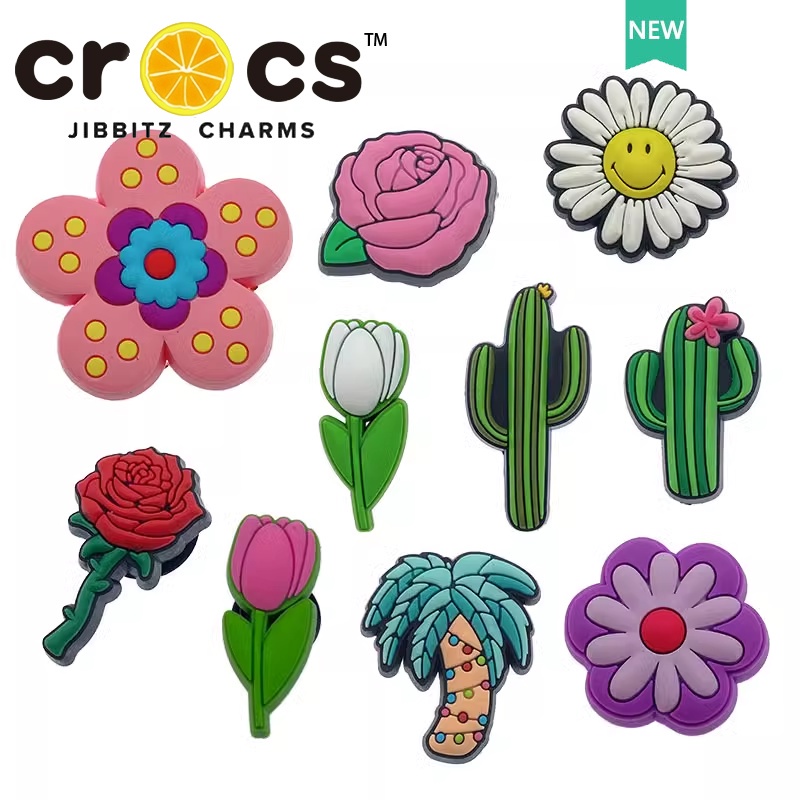 Jual Jibbitz crocs Shoe Buckle Flower Plant Tulip Cactus Cute ...