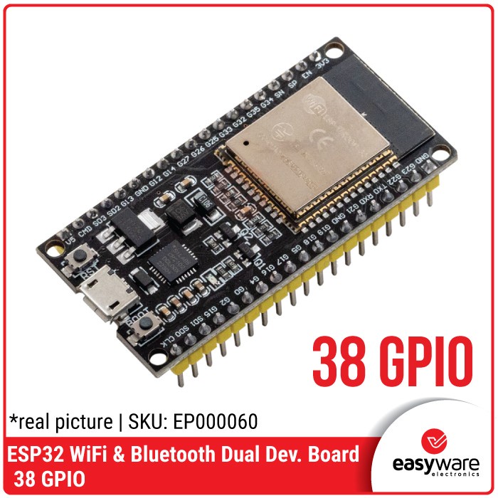 Jual Esp32 Esp 32s Nodemcu Microusb Wifi And Bluetooth Module 38p 38