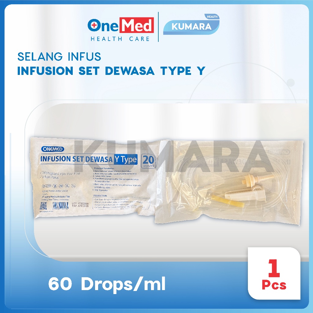 Jual ONEMED - Infusion Set Tipe Y Dewasa / Selang Infus Dewasa Tipe Y ...
