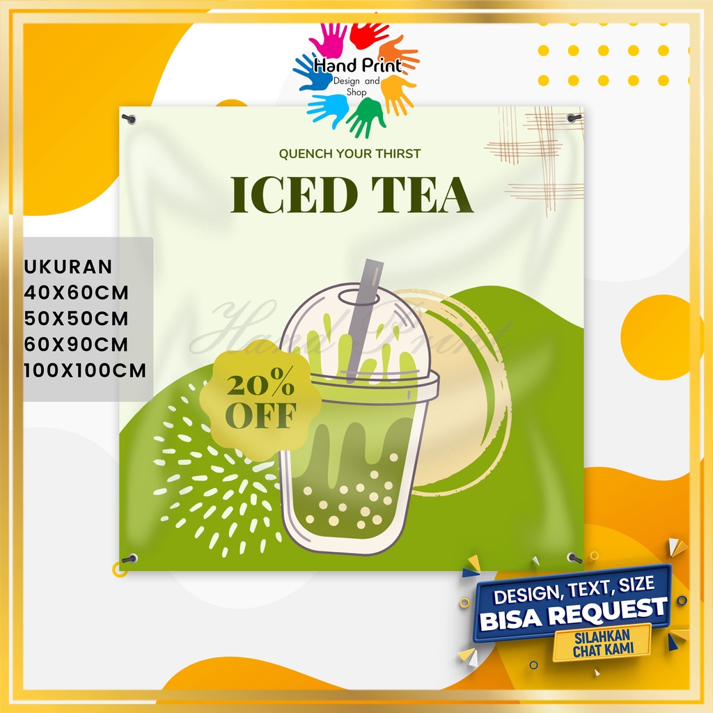 Jual Cetak SPANDUK / BANNER Jualan Es Teh Jumbo Es Teh Manis Lemon Tea ...