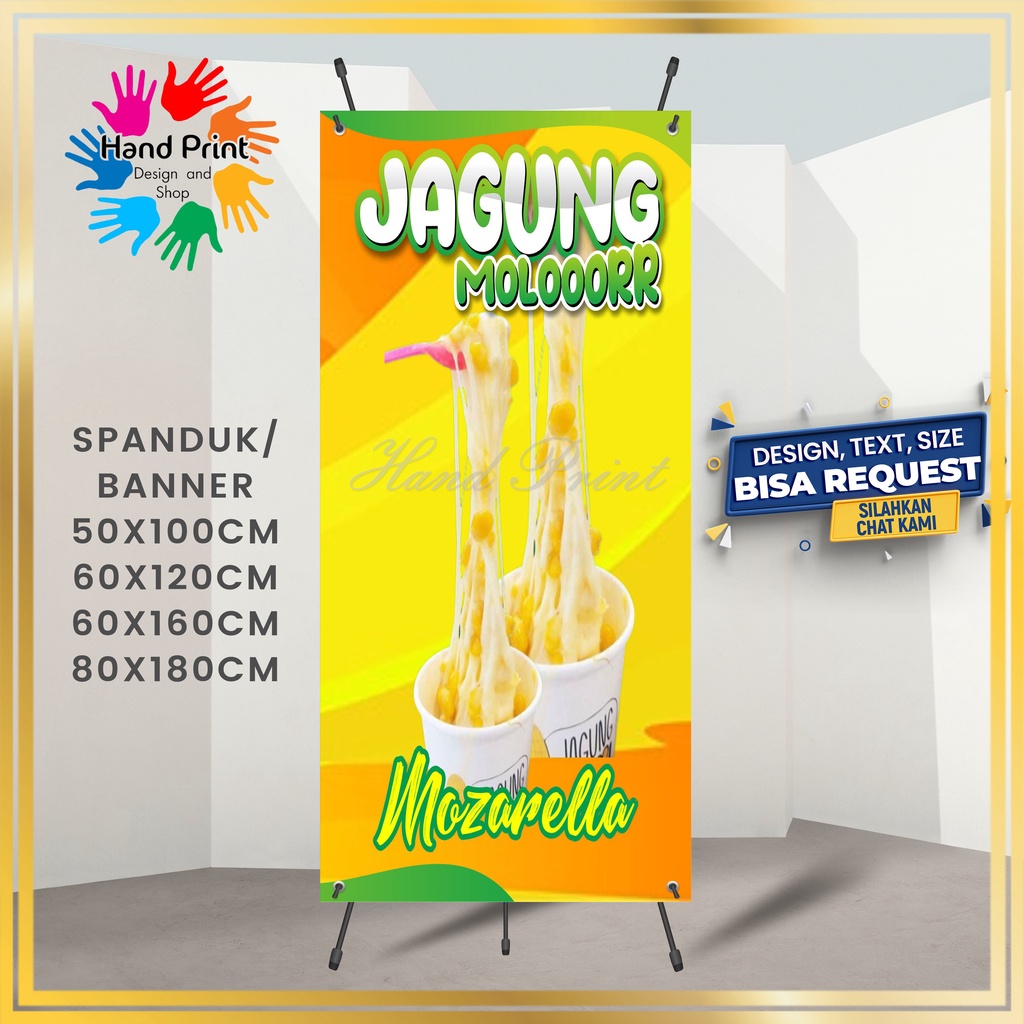 Jual Cetak SPANDUK / BANNER MMT Jagung Molor Es Kul kul Es Krim Aice Es ...