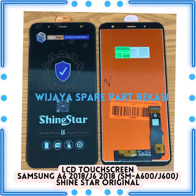 Jual LCD TOUCHSCREEN SAMSUNG A6 2018/J6 2018 SHINE STAR ORIGINAL (SM-A600/J600) BLACK | Shopee ...