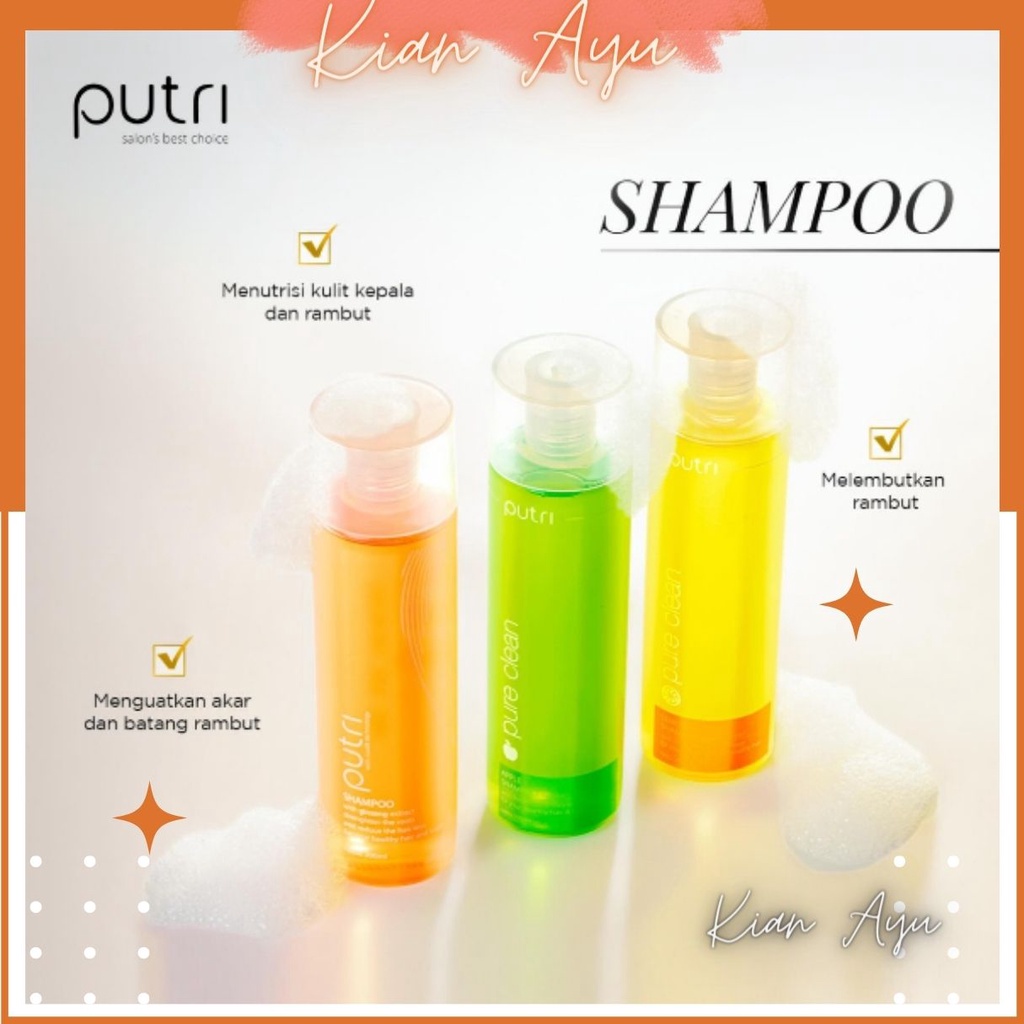 Jual KianAyu* PUTRI Pure Clean Shampoo 200 ml Ginseng Apel Lemon ...