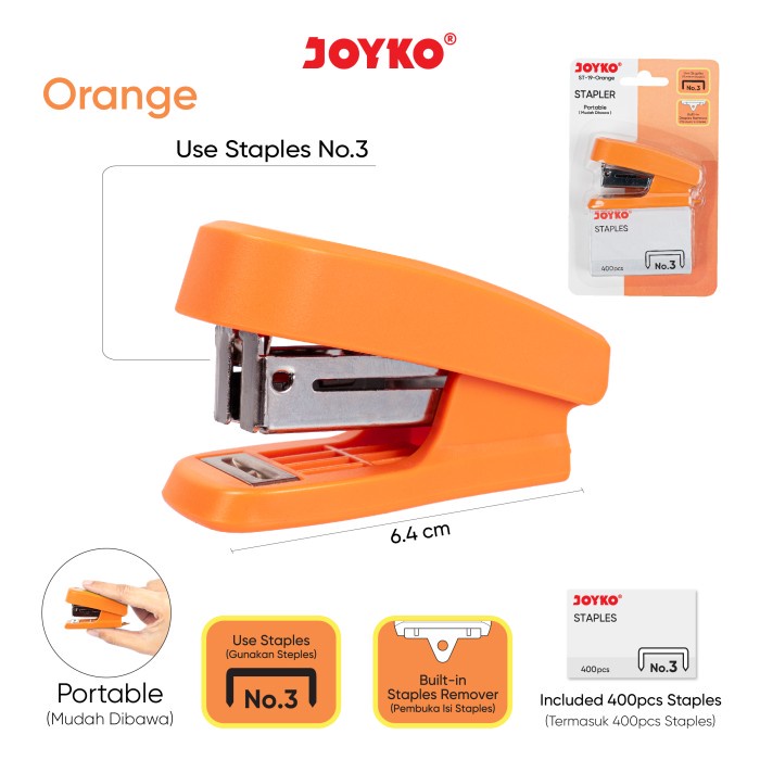 Jual Stapler dan Staples Isi Jepretan Joyko ST-19 1 Set ( Stepler + Isi ...