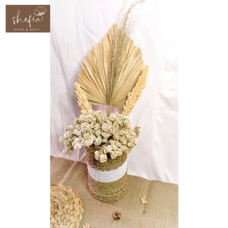 Jual Bunga Rustic | Pot Mendong | Daun Kering dekorasi rustic - Sofiah ...