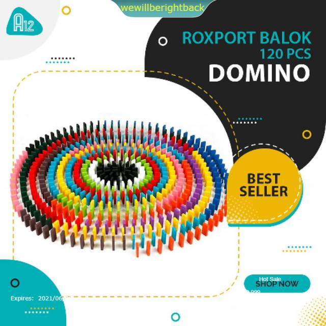 Jual 120pcs balok domino puzzle mainan anak toy susun balok board game ...