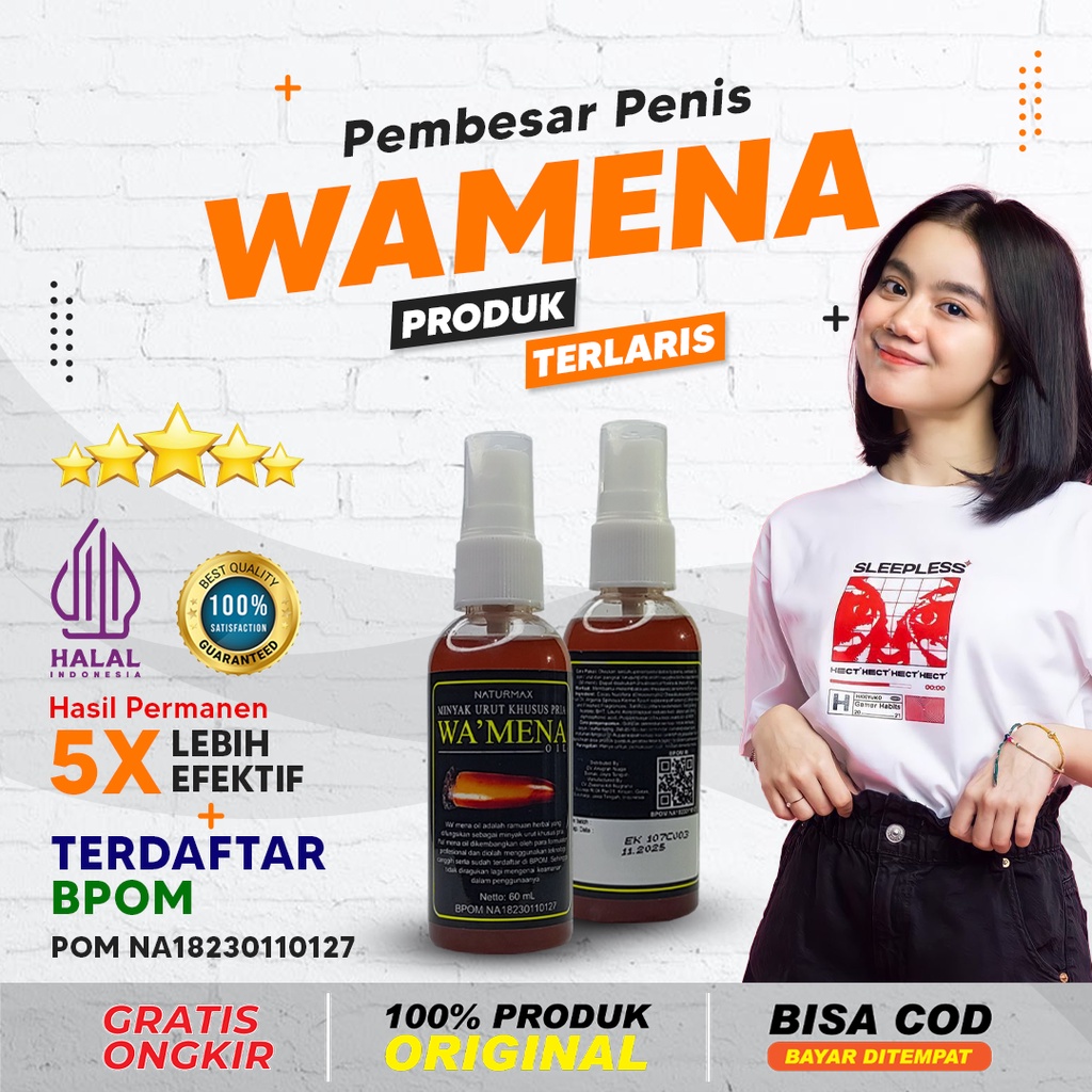 Jual 𝗥𝗘𝗦𝗠𝗜 𝗕𝗣𝗢𝗠 MINYAK WA'MENA Asli 𝟭𝟬𝟬% 𝗢𝗥𝗜𝗚𝗜𝗡𝗔𝗟 Obat Pembesarpenis pembesar Kelaminpria ...