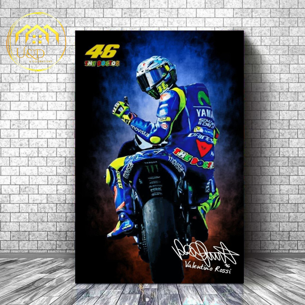 Jual POSTER KAYU VALENTINO ROSSI - POSTER VALENTINO ROSSI - POSTER MOTO ...