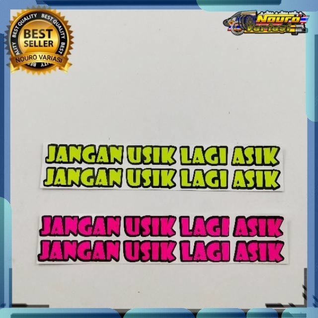 Jual Sticker stiker cutting kata kata JANGAN USIK LAGI ASIK buat visor ...
