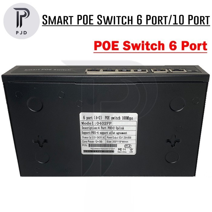 Jual Smart POE Switch 6 Port 4 POE + 2 Uplink / 10 Port 8 POE + 2 ...