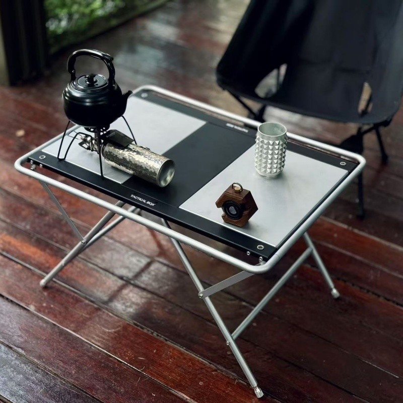 Jual IGT Table 2-Unit Folding Aluminum Alloy Camping Table Silver ...