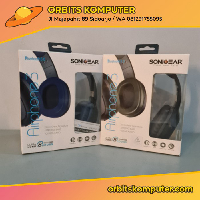 Jual SONICGEAR AIRPHONE 3 BIRU & GOLD & DARK GREY HEADSET | Shopee ...