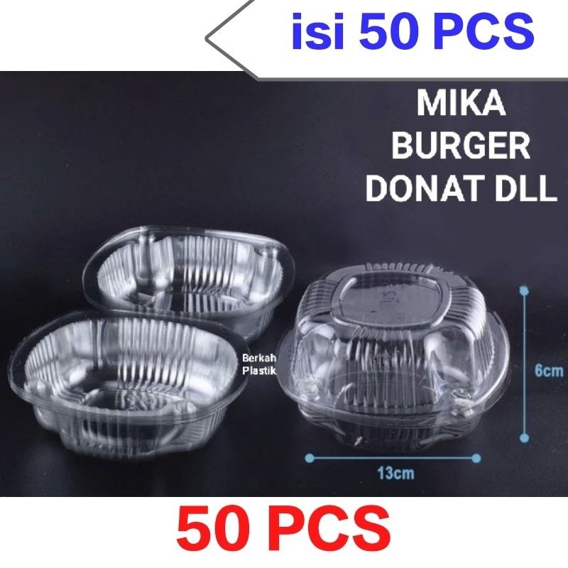 Jual Promo!! MIKA BURGER DONAT BULAT HB01 50 pcs | Shopee Indonesia