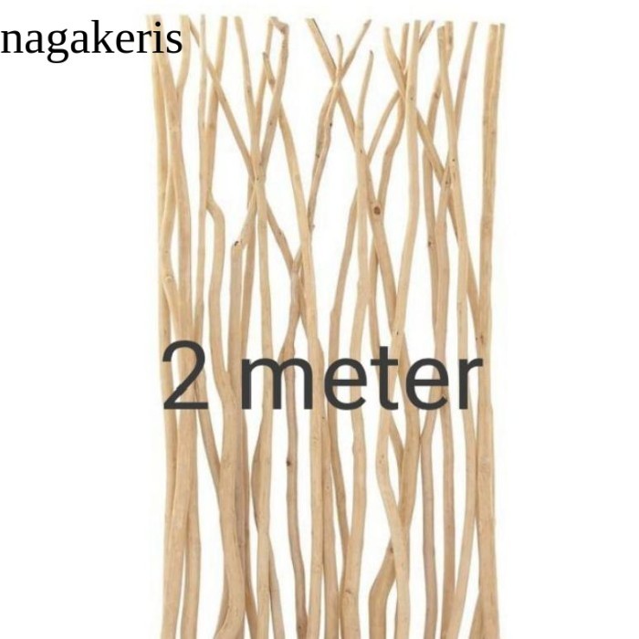 Jual Ranting kayu jati 2 meter kupas kulit teak wood branch kerajinan ...