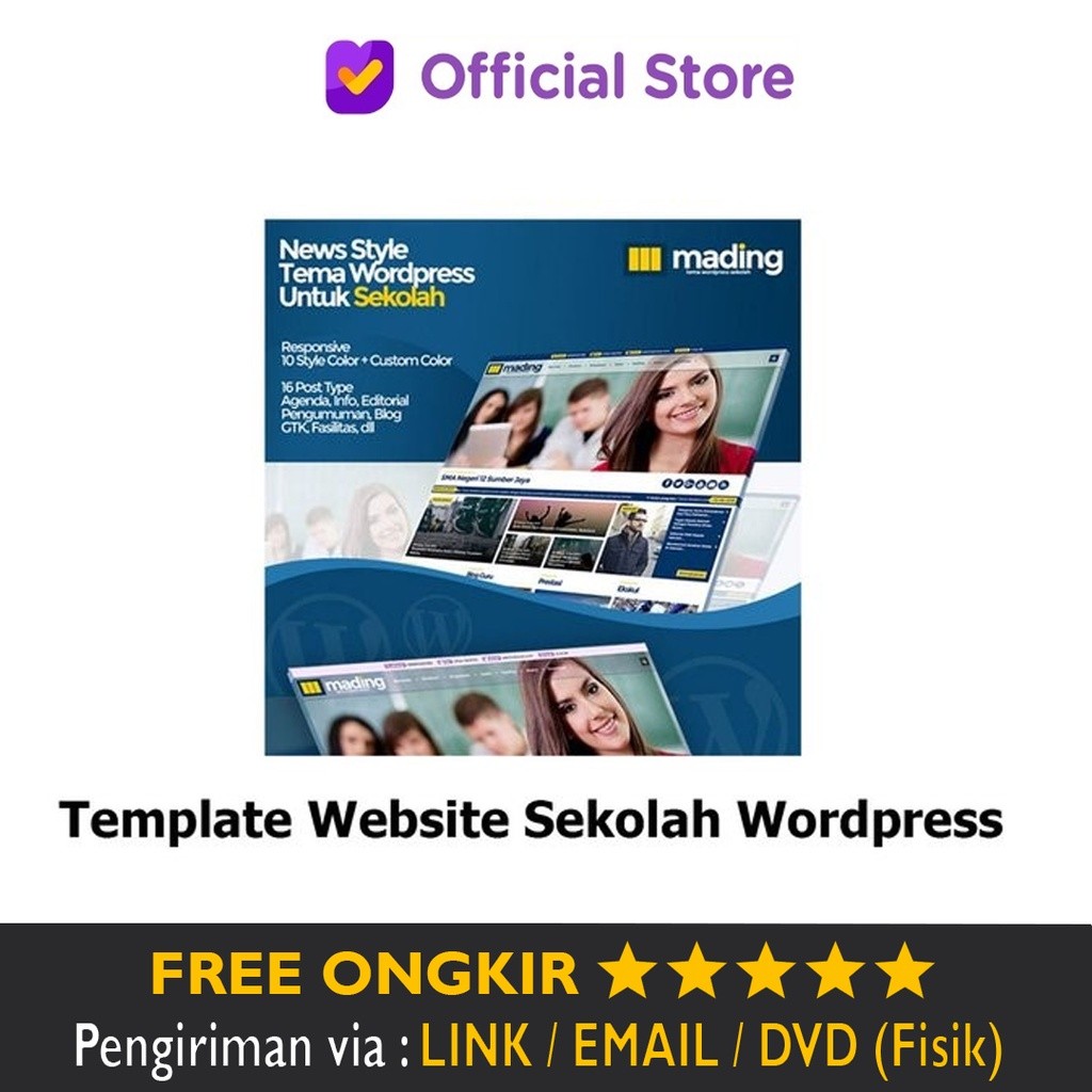 Jual Tema WP Template Website Sekolah Kampus Indonesia PRO WordPress Theme Responsive Terbaru ...