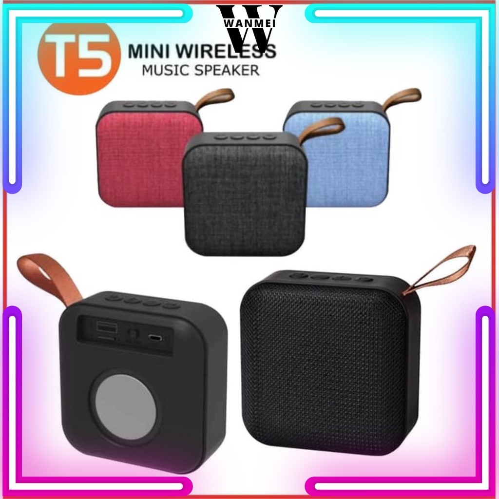 Jual [WM] Speaker Bluetooth Portable Mini T5 Musik Box Speaker ...