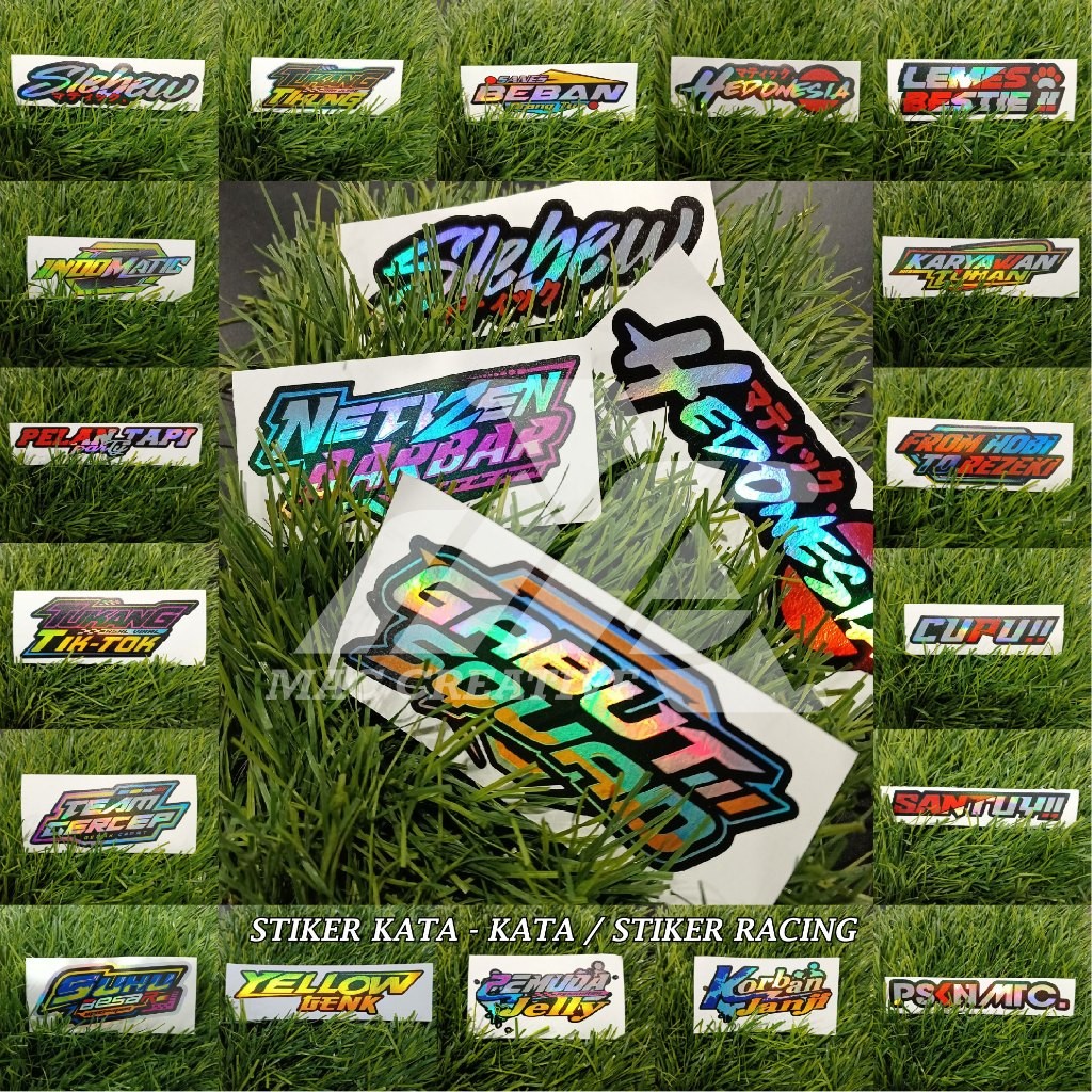 Jual Stiker kata-kata / Stiker viral / Stiker bengkel terbaru / Stiker ...