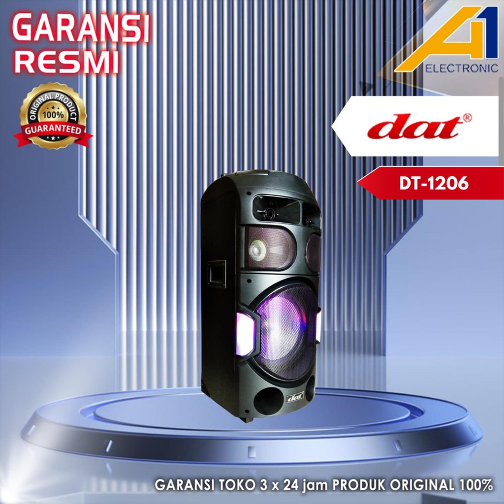 Jual Speaker DAT DAT1206 / DT 1206 Trolley Bluetooth 12 Inch Meeting ...