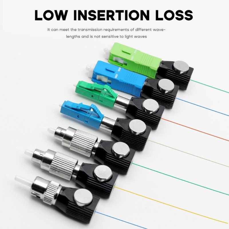 Jual APC/UPC Optical Connectors Circular Bare Fiber Flange Temporary ...