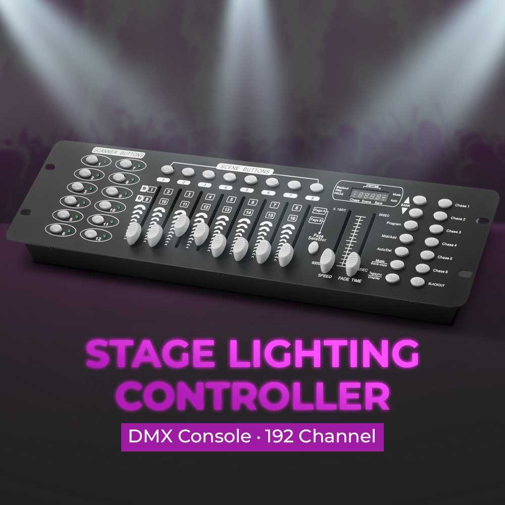 Jual GEMMYSTR9 SHEHDS Mixer Lampu Stage Lighting Controller DMX Console DJ 192CH - SHE-DMX512 ...