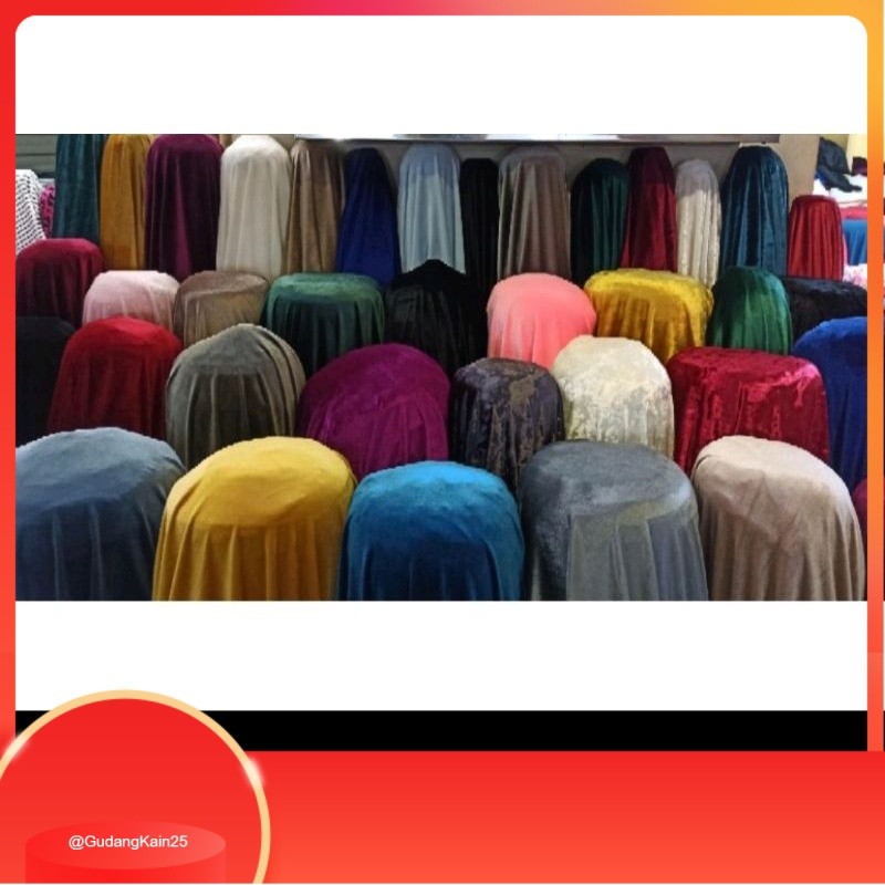 Jual Kain bludru polos stretch,velvet bludru,bludru meteran | Shopee ...