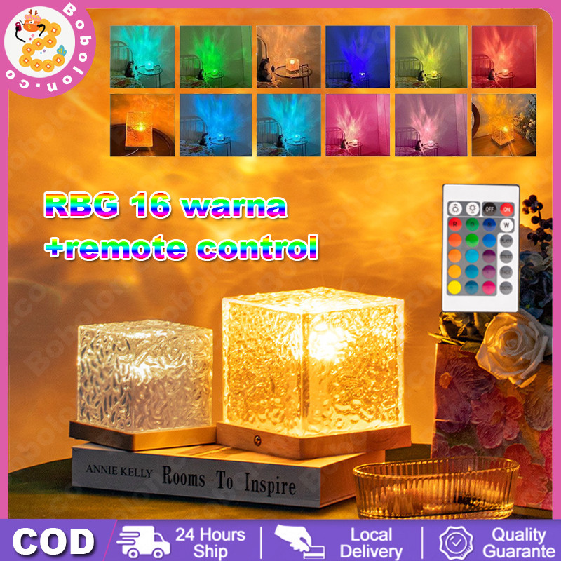 Jual Lampu Proyektor Aurora Glow Lamp Kotak / Lampu Tidur RGB Remot ...