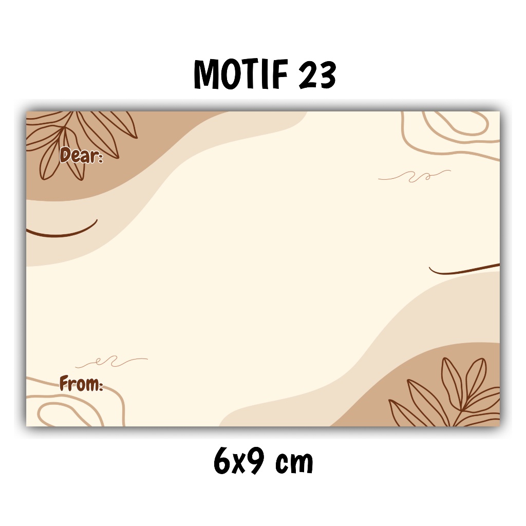 Jual Cetak Kartu Ucapan Kosong 6x9 cm (Part 2) Greeting Card Aesthetic ...