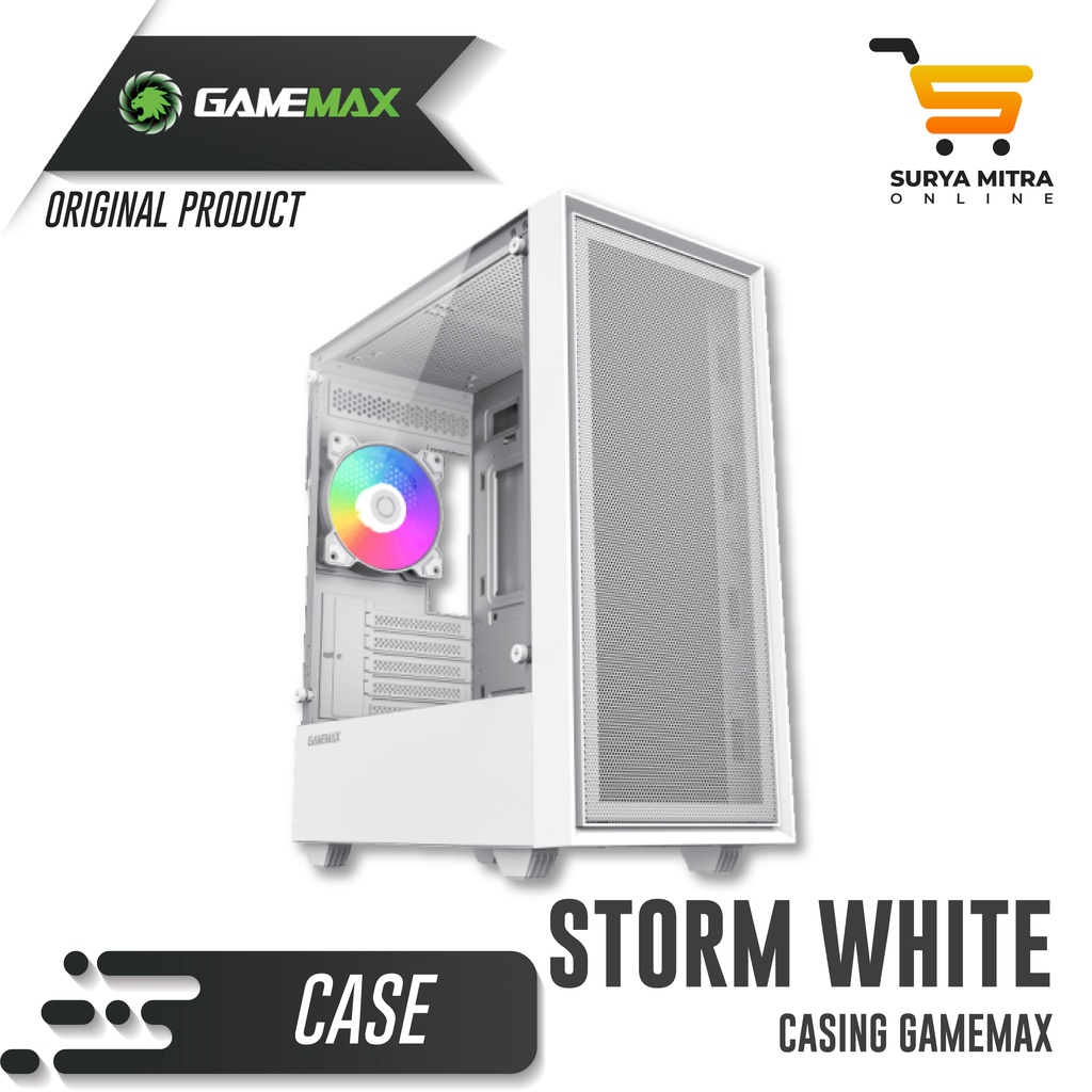 Jual Casing Gamemax Storm White MATX PC Case | Shopee Indonesia